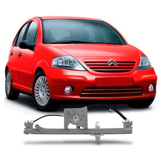 Máquina de Vidro Elétrico Dianteiro Citroen C3 2008 2009 2010 2011 2012 ...