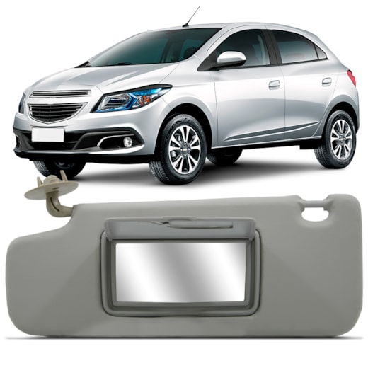 Quebra Sol Agile Cobalt Montana Onix Prisma Spin Sonic Cinza com Espelho Lado Esquerdo Motorista ...