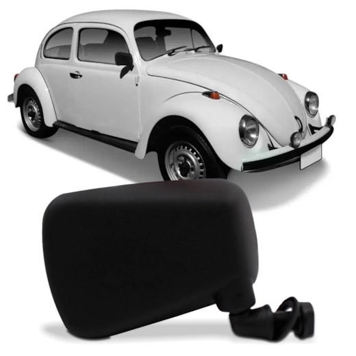 Retrovisor Fusca 1976 a 1996 Pé de Plástico Lado Direito Passageiro tem ...